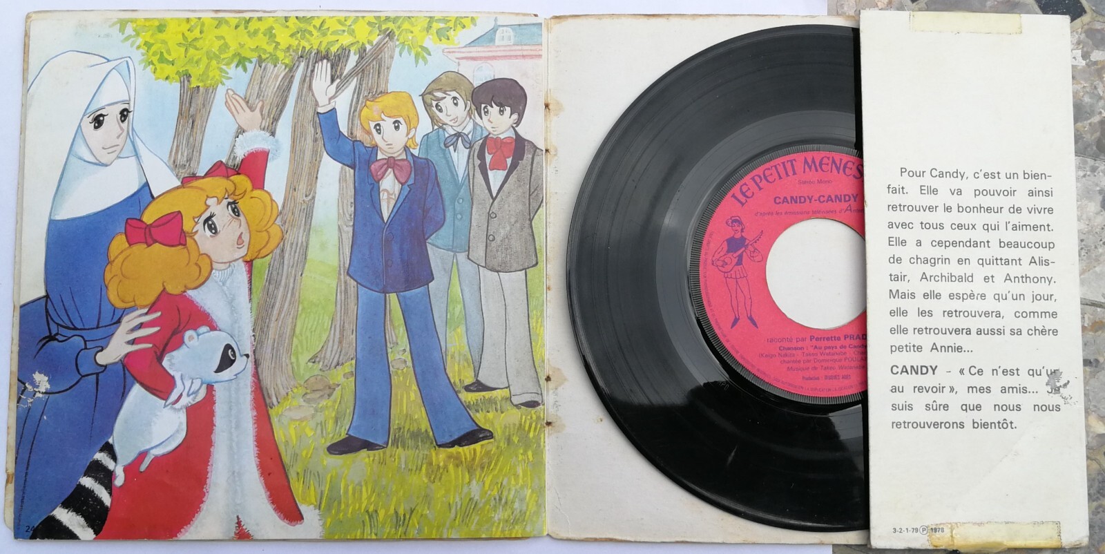 Disque vinyle 45 tours Perrette Pradier – Candy-Candy | eBay