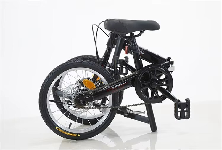 16" Folding Bike Single Speed Disc-brake Portable Bicycle High Carbon ...