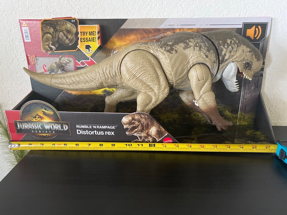 Jurassic World Rebirth DISTORTUS REX Action Figure 22" Rumble N Rampage ...