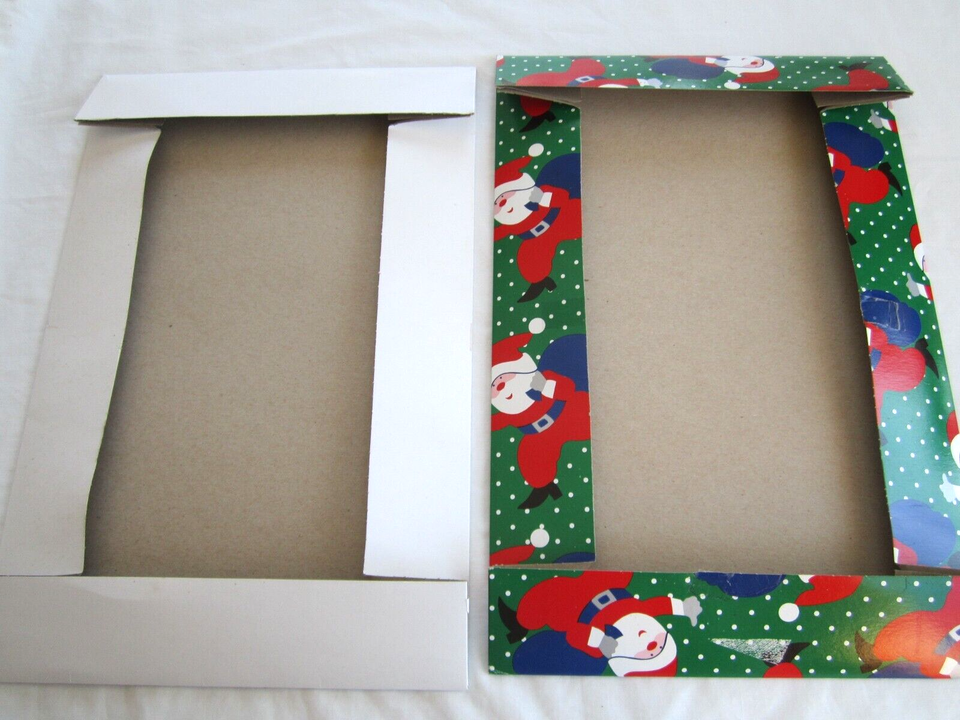 Vintage Santa Empty Christmas Gift Box Department Store 17.25" X 11.5 X ...