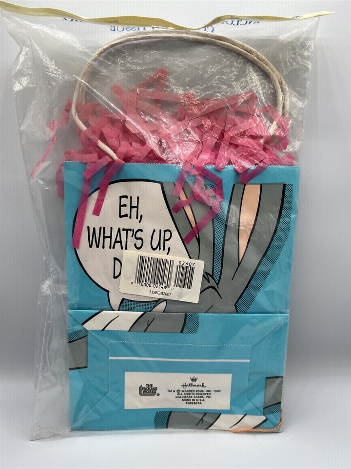 VINTAGE 1987 HALLMARK WARNER BROS. BUGS BUNNY EH WHAT'S UP DOC GIFT BAG ...