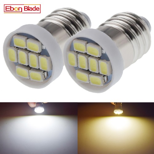 Warm/White E10 1447 Screw LED 6V 6 Volt 12V For Flashlight Torch Bike ...