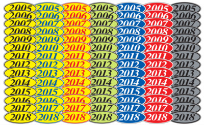 Oval Model Year Stickers, Windshield Stickers for Car Dealers, Car Lots ...