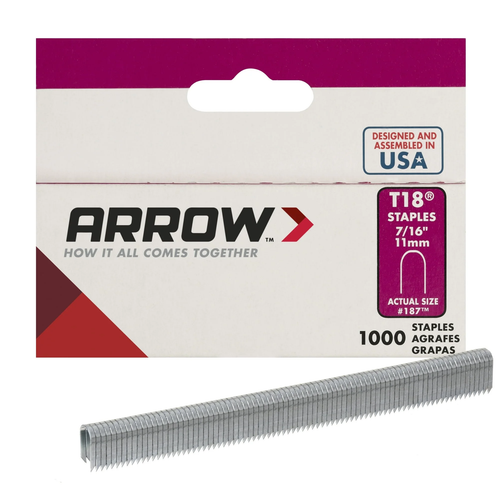 3/8" Crown Fine Wire Staples for Rapid R19 Hammer Tacker, 5/16" Length ...