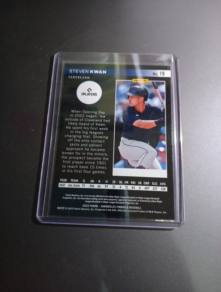 2022 Panini Chronicles - Pinnacle Steven Kwan #19 (RC) | eBay UK