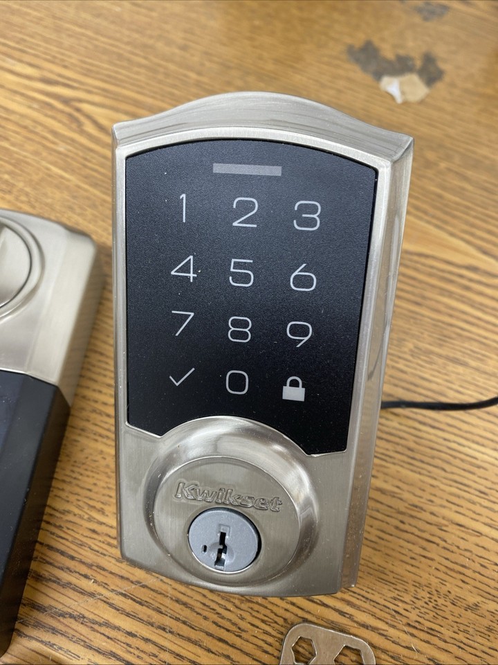 Kwikset SmartCode 270 Traditional Satin Nickel Touchpad Single Cylinder ...