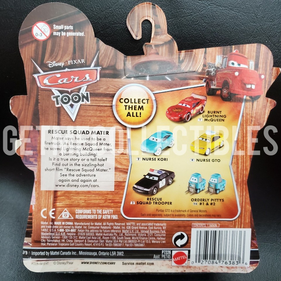 DISNEY PIXAR CARS TOON RESCUE SQUAD TROOPER SAVE 6% GMC | eBay