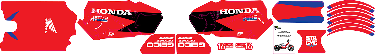 D'COR [10-80-204B] Stability 16" Cycle Brushless Graphic Kit | eBay