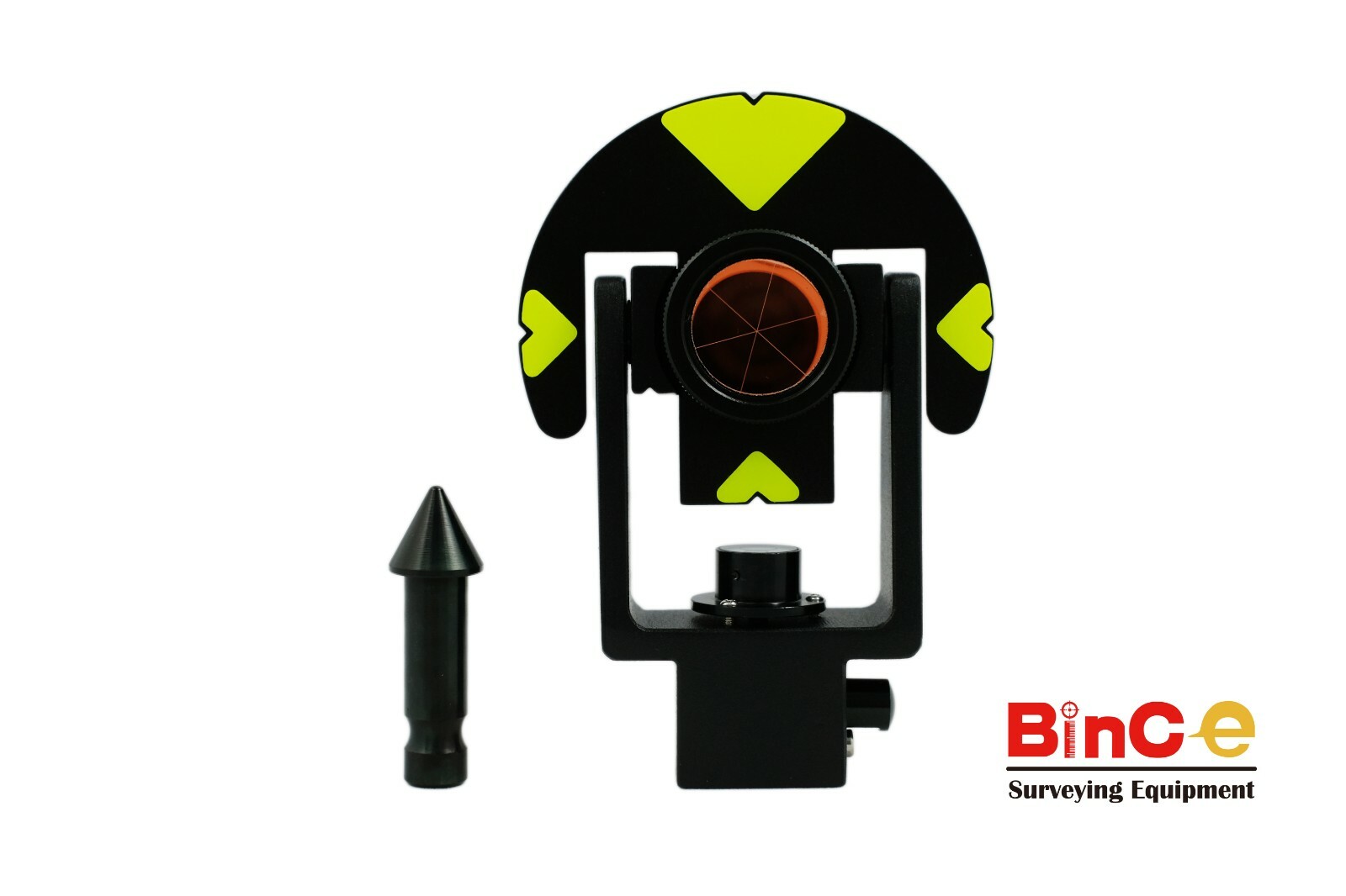 Leica Style 17.5mm Offset Mini Prism Set with Bubble Target Plate Spike ...