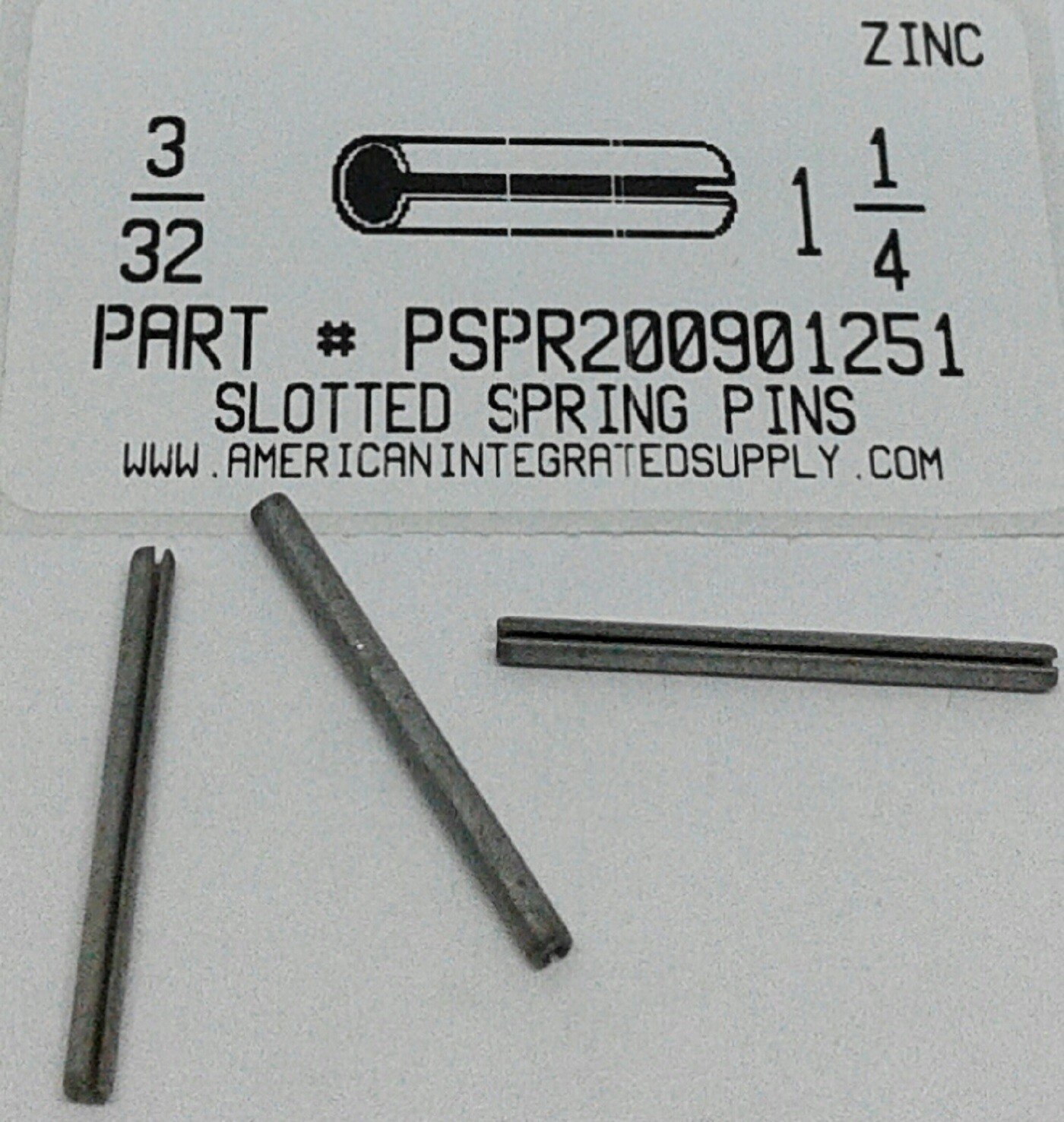 3/32X1-1/4 SLOTTED SPRING PIN STEEL ZINC PLATED (30) | eBay