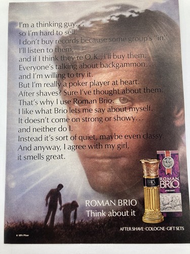 Roman Brio Aftershave and Cologne Magazine Advertisement | eBay