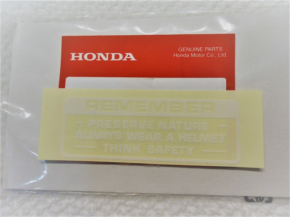 Honda CB100 CB175 CB350 CB500 CB550 CB750 OEM Decal Label Gas Tank ...