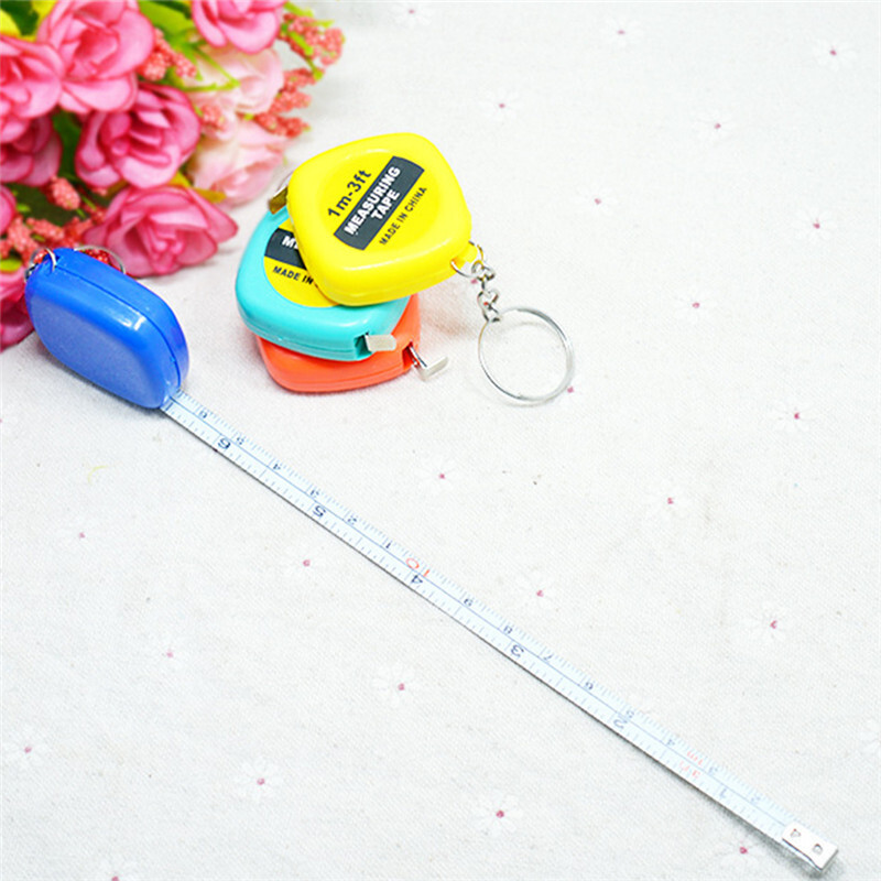 2X Easy Keychain Retractable Ruler Tape Measure Small Mini Portable ...