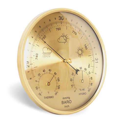 3-in-1 Wall Hanging Barometer Weather Station Thermometer Barometer In ...
