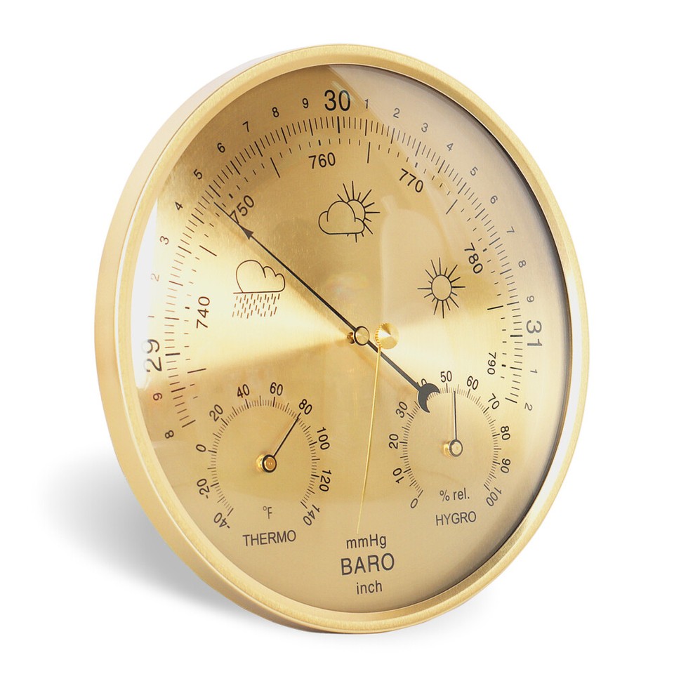 Wall Hanging 3 in 1 Barometer Weather Station Thermometer Barometer In ...