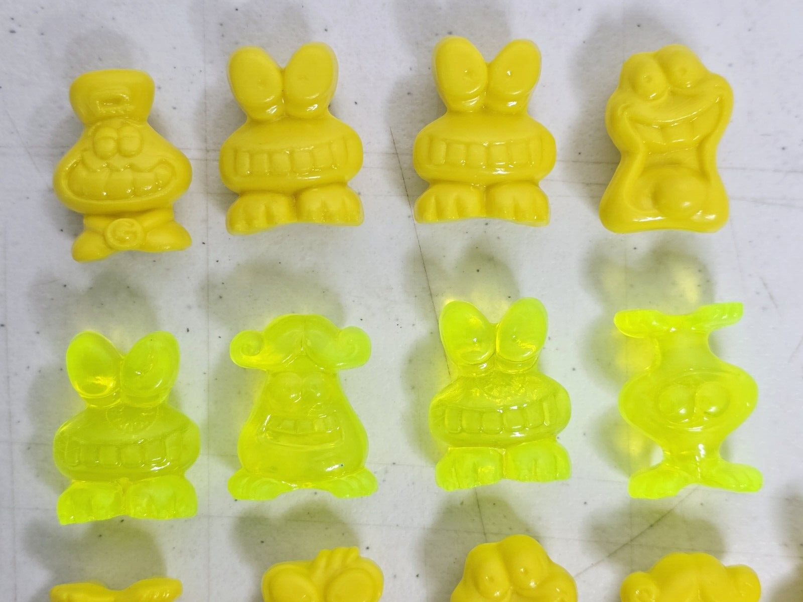 Vintage Gogo's Crazy Bones 18 Count Yellow Green Lot 1990s Collectible ...