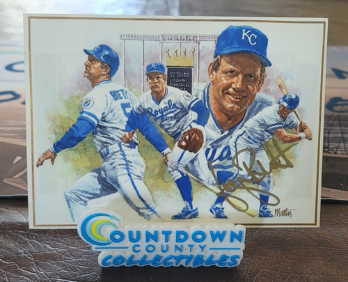 George Brett Signed 1986 Gartlan USA Ceramic Card /2000 | eBay