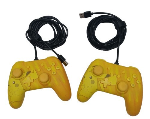 (2) Powera Enhanced Controller Yellow Pokemon - TWO CONTROLLERS! | eBay