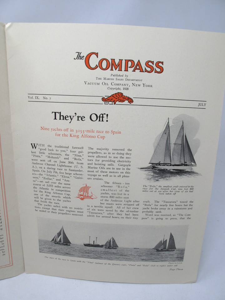 1928 Vacuum Oil Company COMPASS Marine Magazine Sir James Clark Ross ...