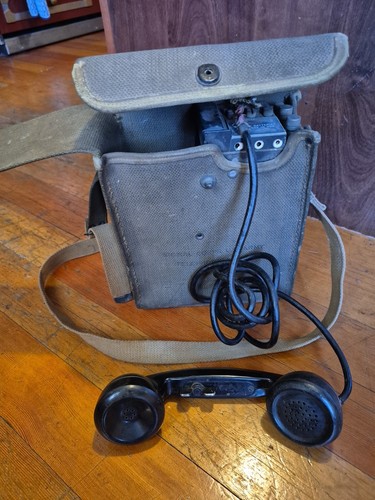 Vintage Signal Corps US Army Military Field Telephone EE-8-B Crank ...
