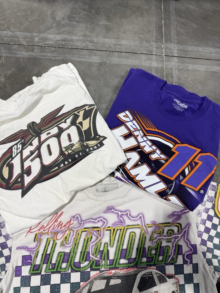 Vintage NASCAR Racing T-Shirt Lot Graphic Tees Thunder Kyle Busch Dale ...