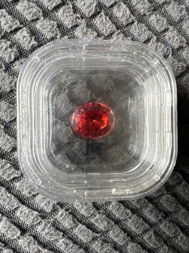 Sparkling 3 Cts Oval Orange Red Color Spessartite Natural Garnet Loose ...