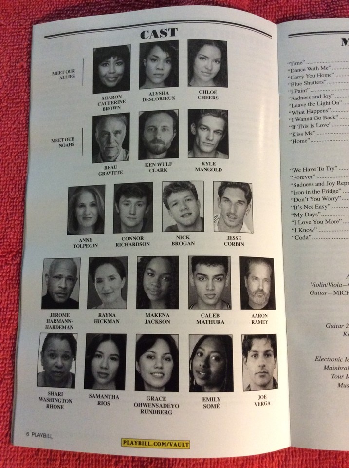 PLAYBILL JANUARY 2026 THE NOTEBOOK MUSICAL HOLLYWOOD PANTAGES LOS ...