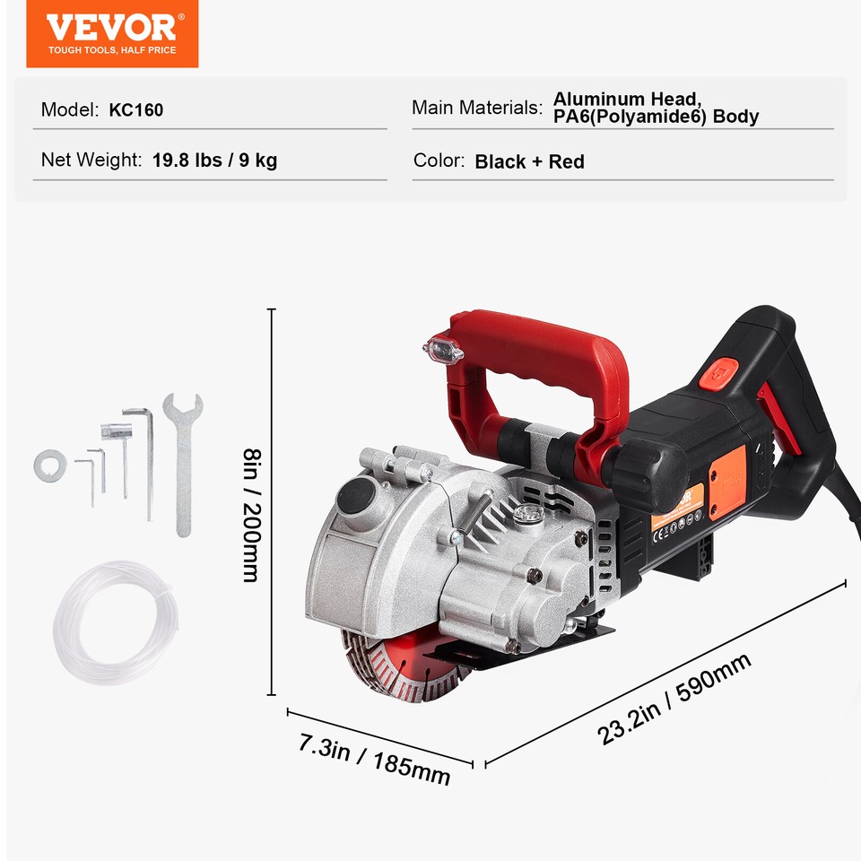 Wall Chaser Wall Groove Cutting Machine 52 mm Depth Wall Slotting ...