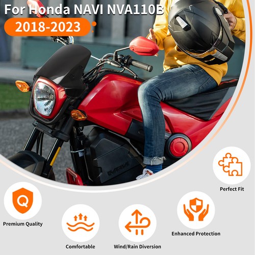 For HONDA NAVI NVA110B 2018-2023 Motorcycle Windscreen Windshield w ...