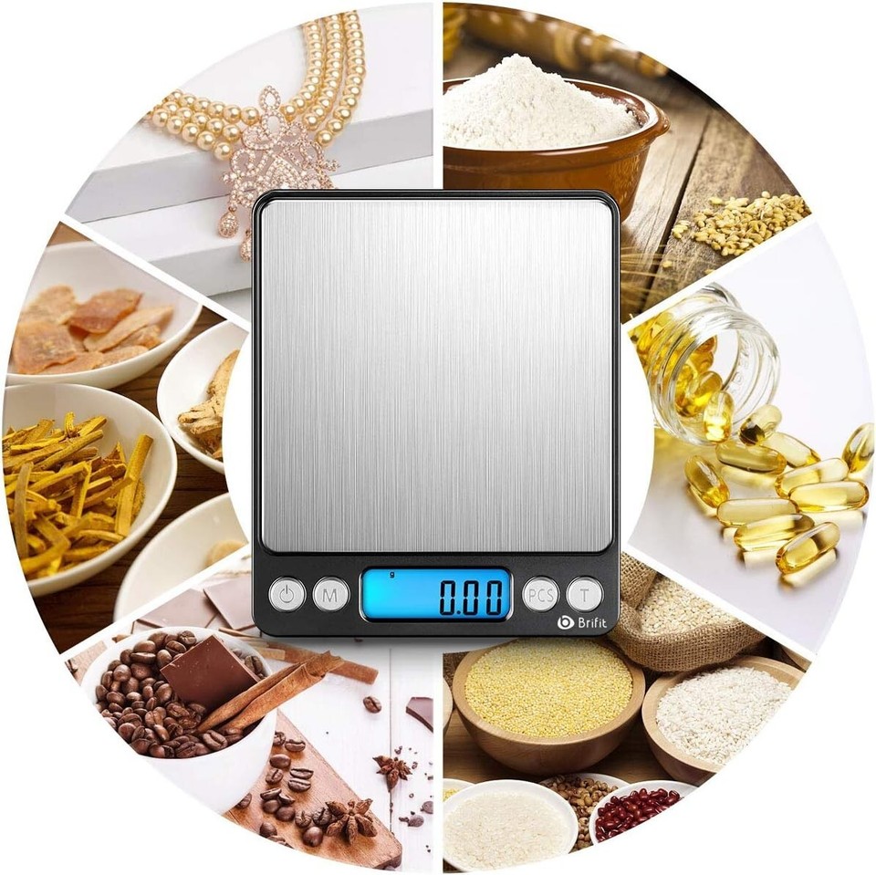 Stylish 500g Digital Scale for Jewelry and Cooking - Backlit LCD & Tare ...