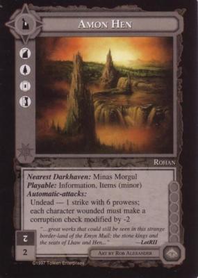 MECCG: Amon Hen [Ungraded] The Lidless Eye Middle Earth CCG ICE | eBay