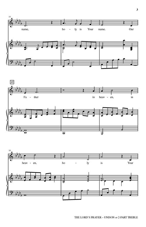 The Lord's Prayer Unison/2-Part Treble Ruth Elaine Schram | eBay