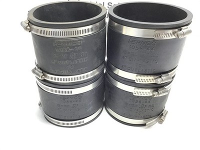 Fernco 1056-44 Flexible Coupling 4" CI/Plastic to 4" CI/Plastic (Lot of ...