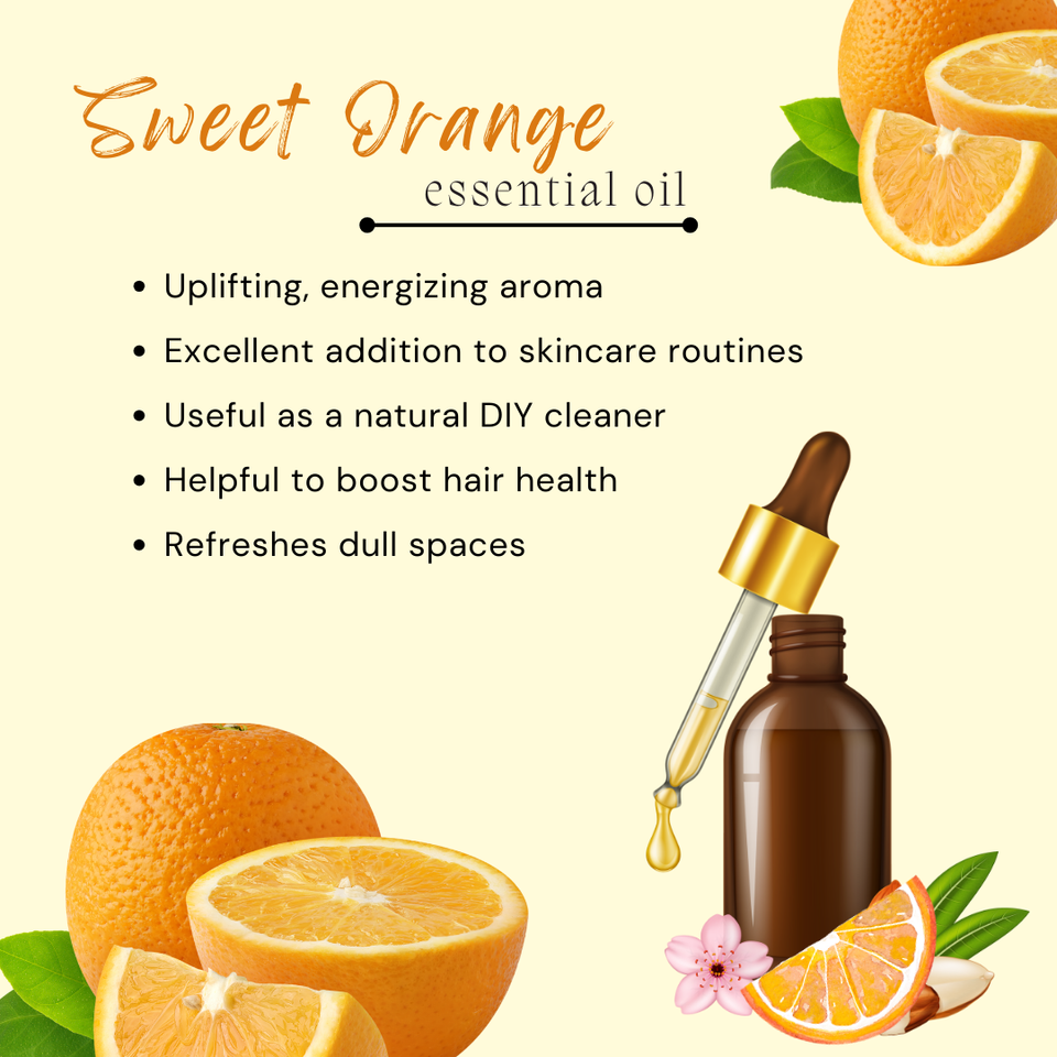 4 fl oz Orange Sweet Essential Oil (100% Pure & Natural) - GreenHealth ...