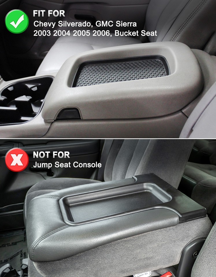 Fit GMC Sierra Chevy Silverado 03-06 Middle Console Lid Cover Armrest ...