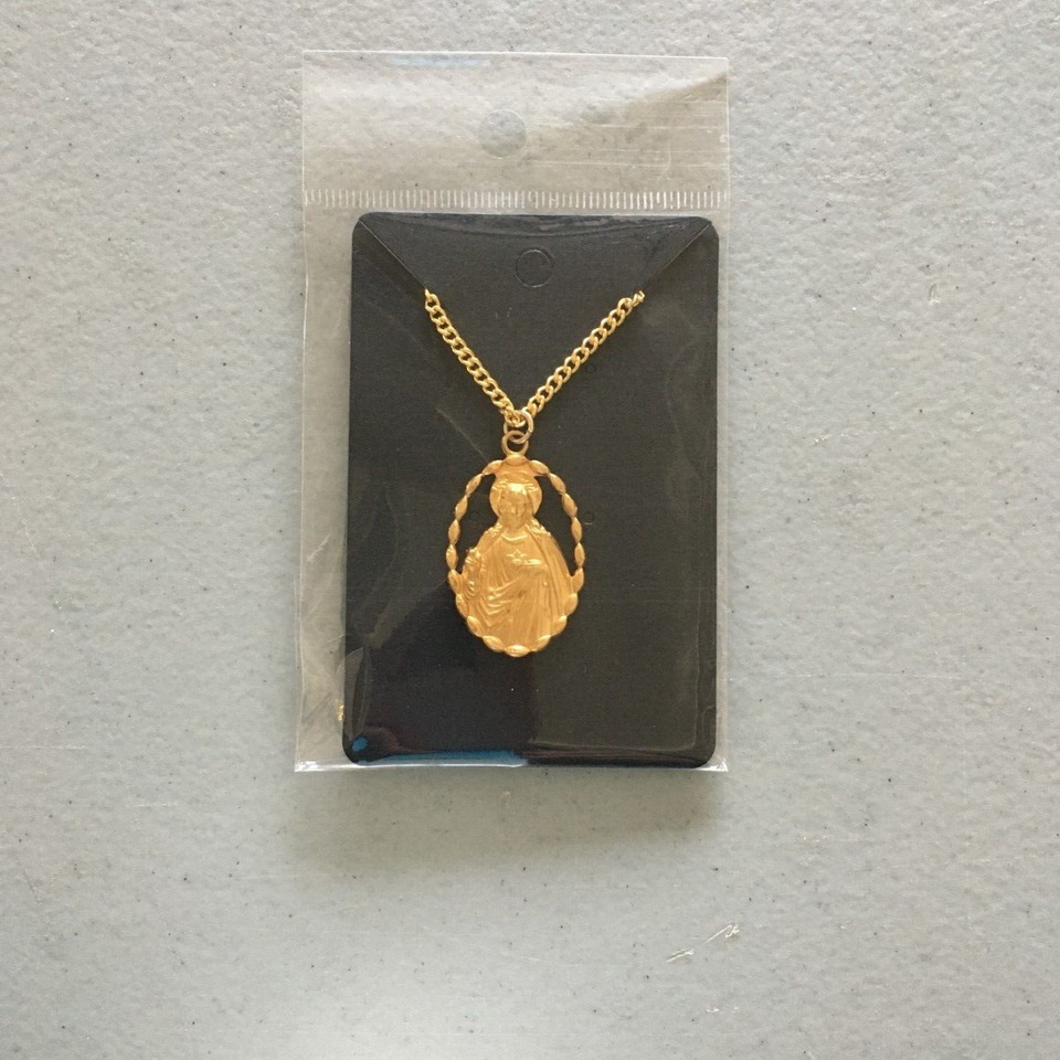 12K Gold Filled Religious Sacred Heart of Jesus Catholic GF Medal. 24 ...