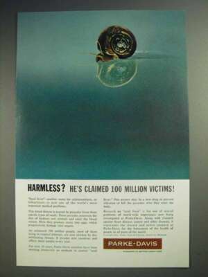 1962 Parke-Davis Pharmaceutical Ad - Harmless? - Snail | eBay