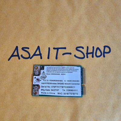 WM3945ABG MOW1 Intel Wireless WiFi Laptop Mini PCIe WiFi Network Card ...