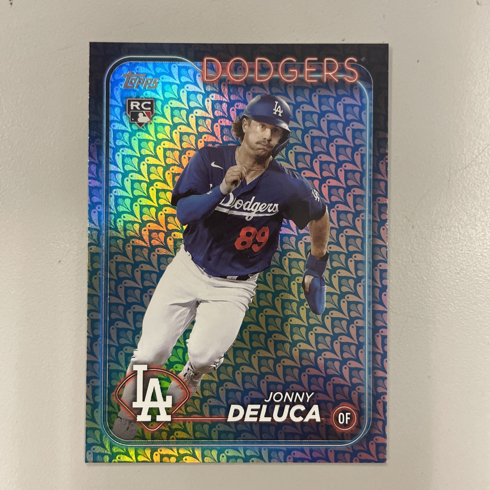 2024 Topps Series 1 JONNY DELUCA Holiday Foil RC #233 Los Angeles ...