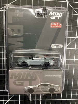 MINI GT 1/64 Ford Mustang GT Gray LB-Works Metal Diecast Car Model #470 ...