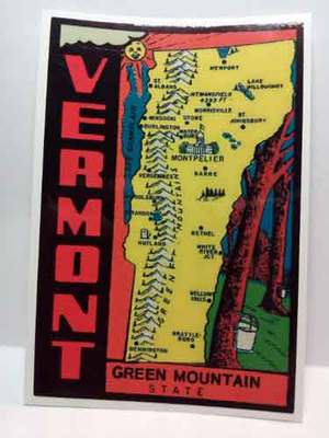 Vermont Vintage Style Travel Decal / Vinyl Sticker, Luggage Label | eBay
