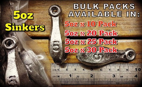 Snapper Sinkers in Bulk - 5oz Fishing Weights, Ideal for Serious ...