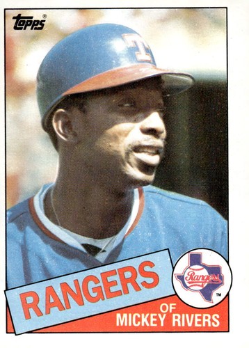 1985 Topps #371 Mickey Rivers - Texas Rangers | eBay