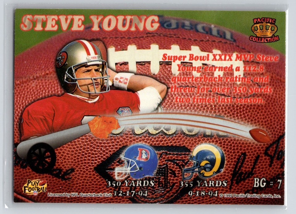 Steve Young 1995 Pacific Big Guns! 49ers | eBay
