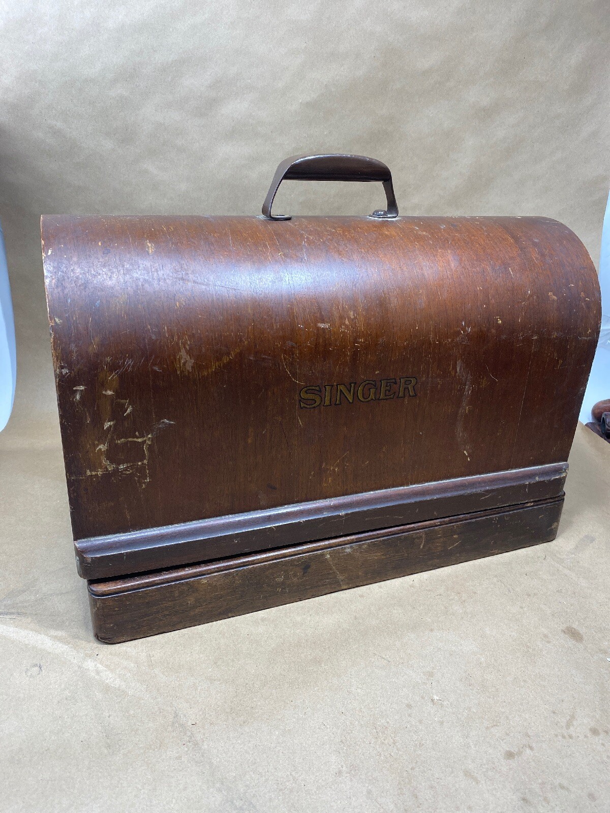 1942 Antique Singer Model 128 Sewing Machine Godzilla Wrinkle Ornate ...