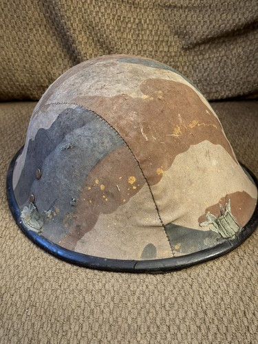 Original WWII Era British MK3 Turtle Helmet With Indian Camo Cover | eBay