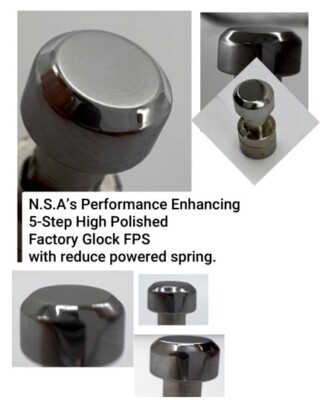 Glock OEM Firing Pin Safety Plunger + Spring Detool Honed High Polished ...