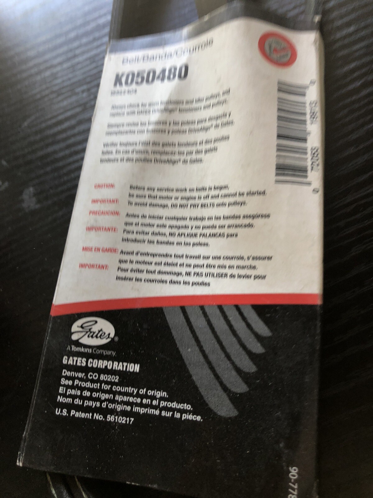 Serpentine Belt-Premium OE Micro-V Belt Gates K050480.. | eBay