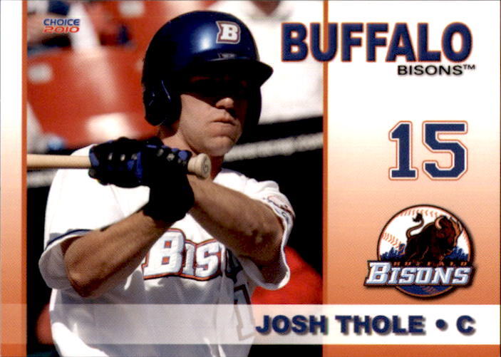 2010 Buffalo Bisons Choice #25 Josh Thole Breese Illinois IL Baseball ...
