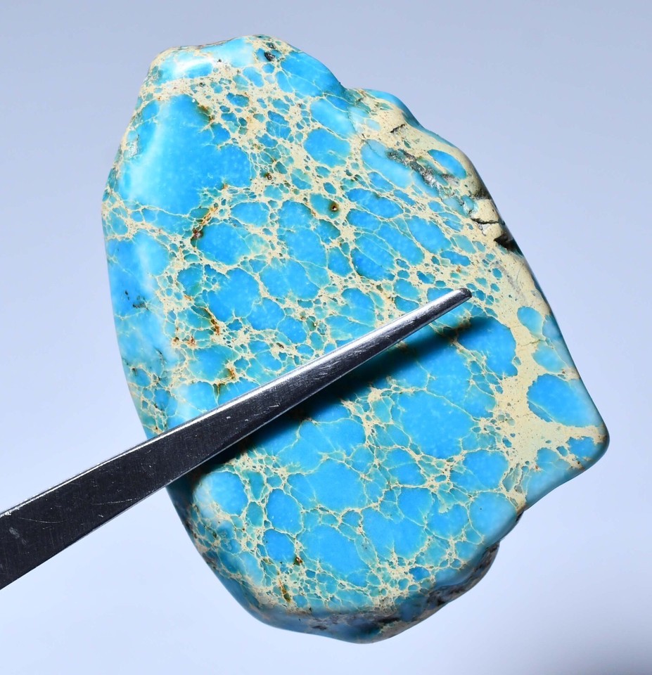 Natural Blue Ridge Turquoise 129.5 Ct Polished Slab Untreated Certified ...